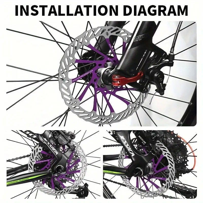 Disque de frein Vélo Avant / Arrière Violet 180mm Bucklos