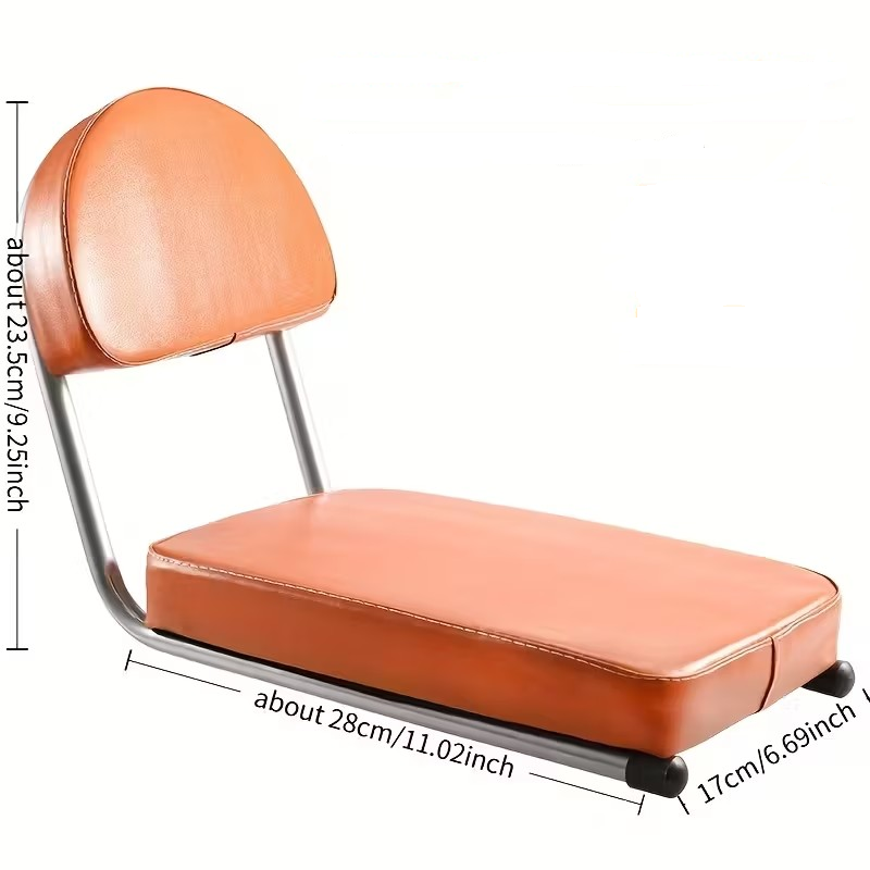 Siège De Porte Bagage Arrière Avec Dosseret Pour Passager Vélo Marron