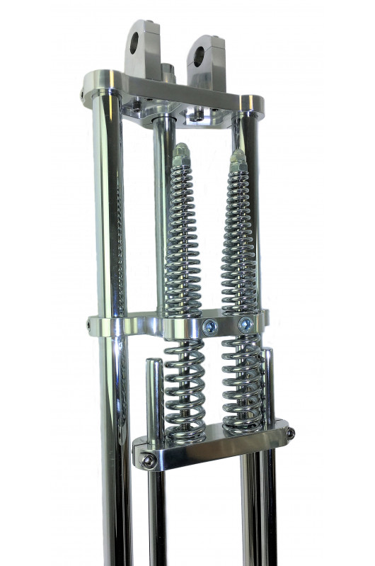 Fourche Double Bras 74cm velo chopper Triple Clamp 1 1/8"