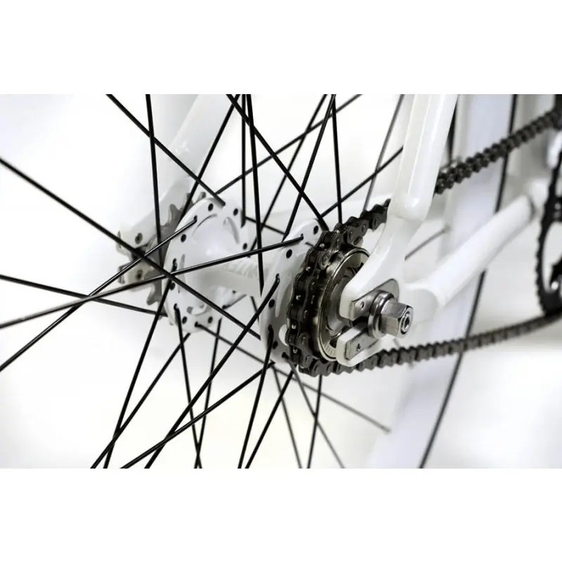 Paire de roue Blanche 60mm Vélo Fixie Pignon Fixe Singlespeed + Pneus