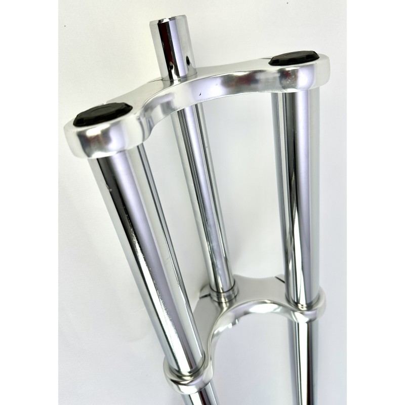 Fourche Double Bras Chrome 80cm velo chopper