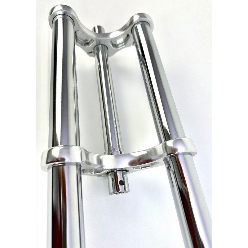 Fourche Double Bras Chrome 57cm velo chopper